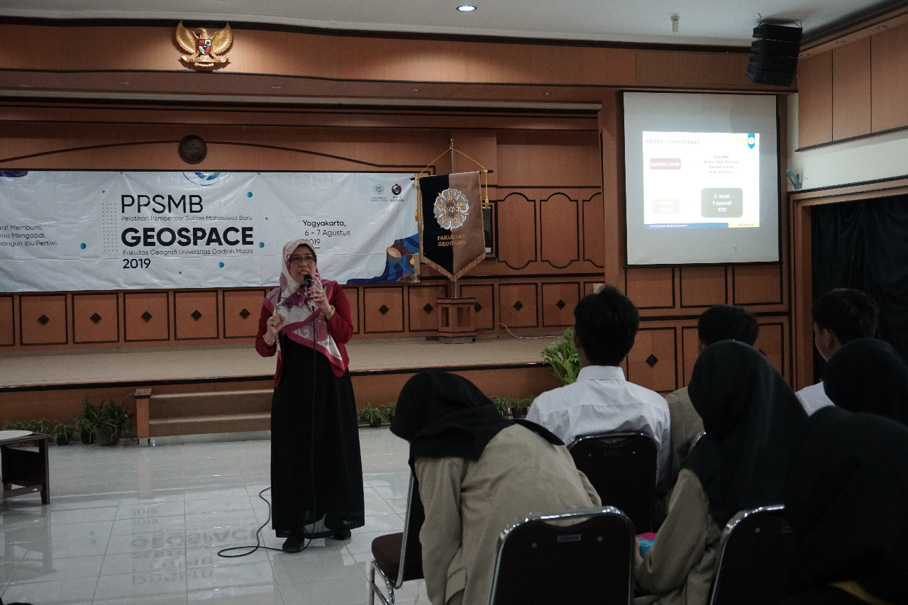 Perpustakaan dalam PPSMB Geospace 2019 – Fakultas Geografi